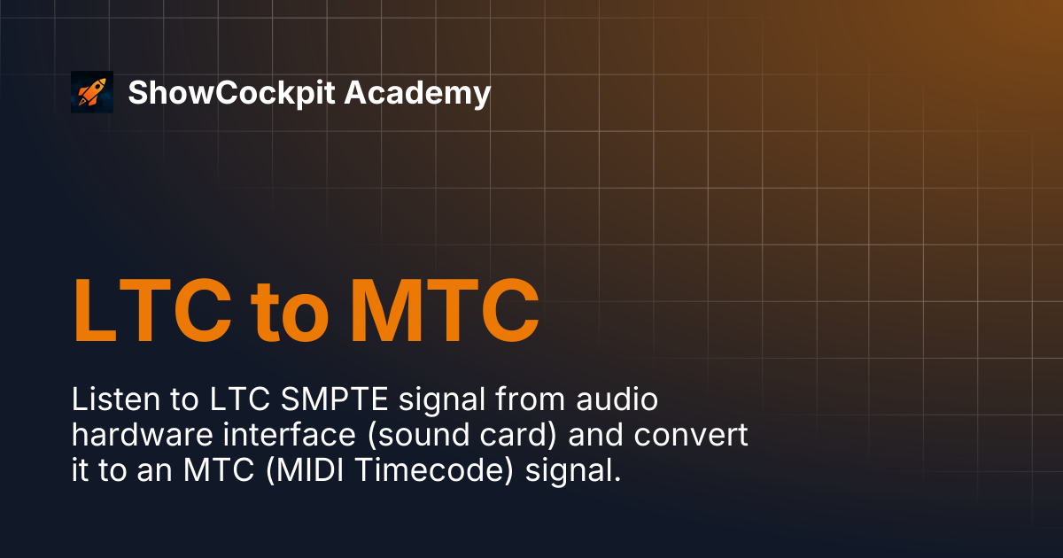 LTC to MTC | ShowCockpit Academy